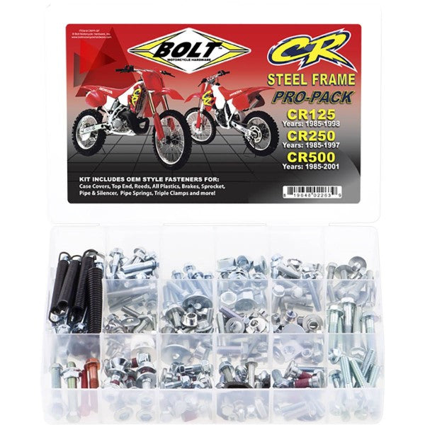 Kit de Boulons Pro Pack Châssis en Acier CR125/250/500 - Bolt – ADM Sport